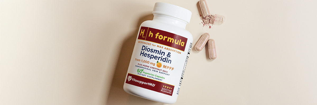 Diosmina y hesperidina para el apoyo de hemorroides y venas | VitasupportMD