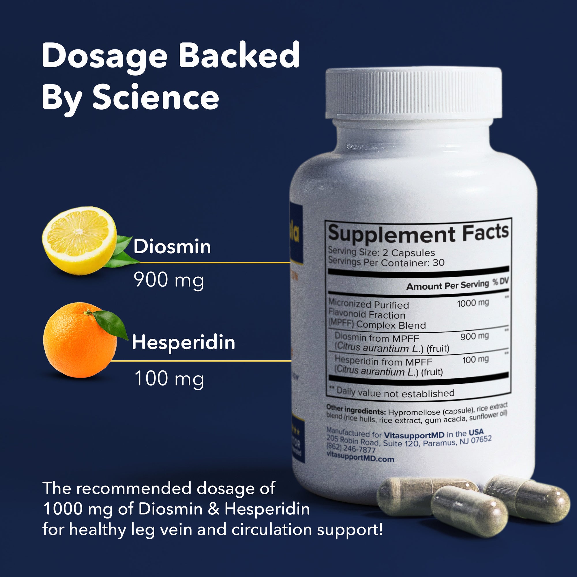 Vein Formula 1000 | Healthy Veins Support - Micronized Flavonoids