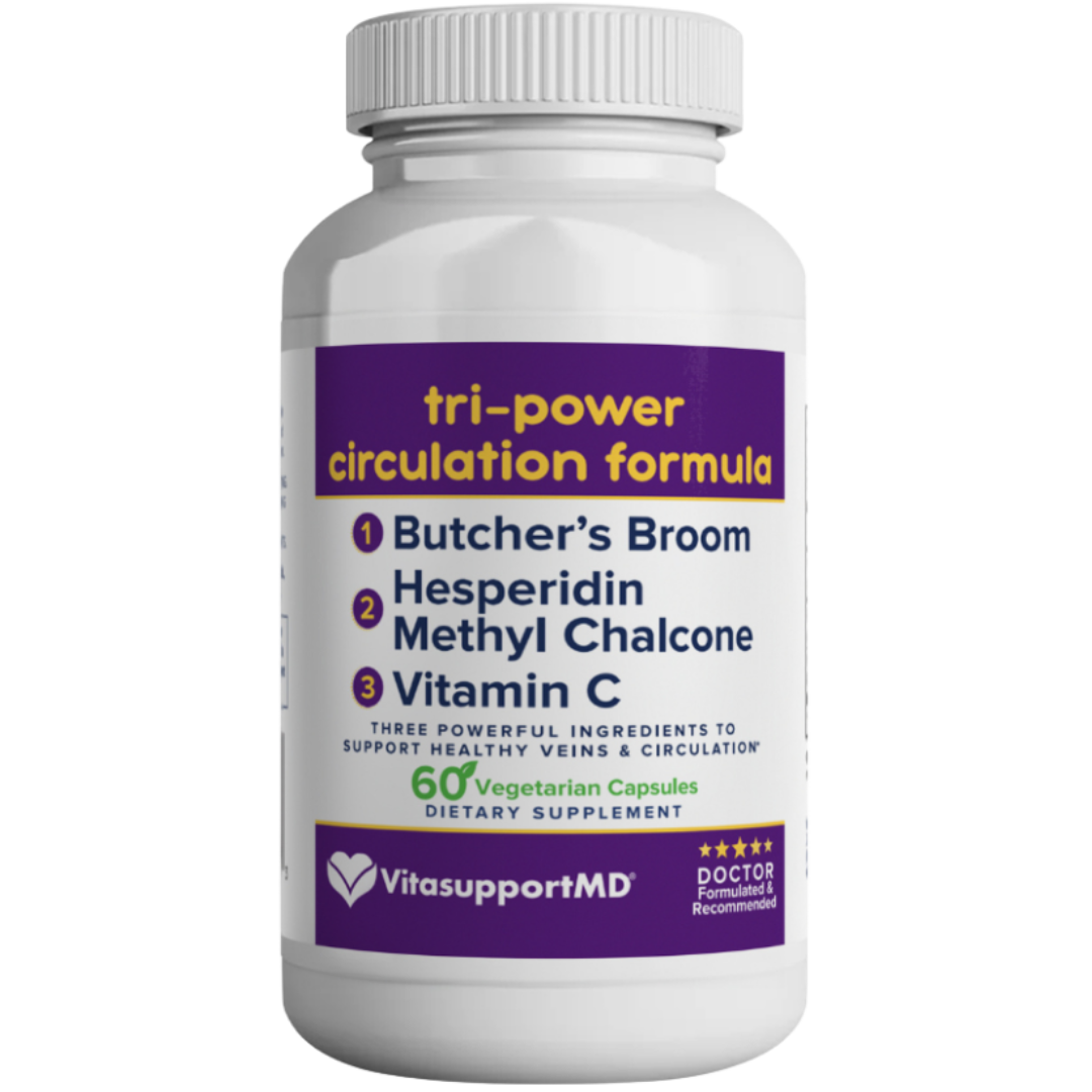 Tri-Power Circulation Formula – Supports Healthy Veins – VitasupportMD